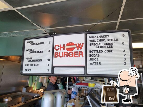 Menu at Chow Burger restaurant, Bend