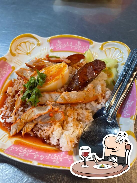 Menu at Food stalls restaurant, Bang Kaeo