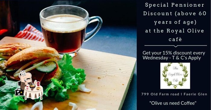 Carta de The Royal Olive Café, Pretoria
