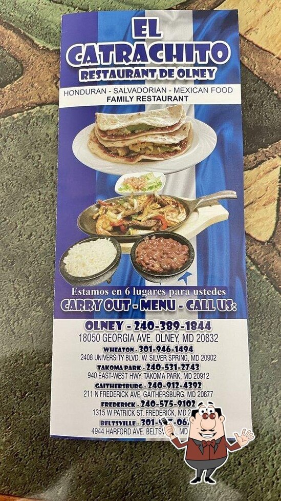Menu at El Catrachito de Olney restaurant, Olney