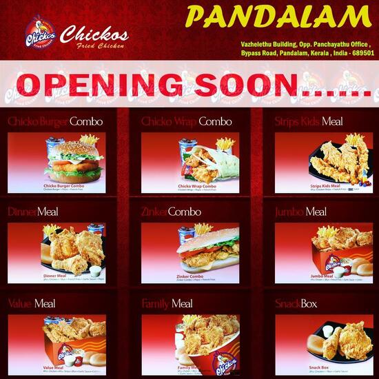 Menu at Chickos Fried Chicken, Pandalam