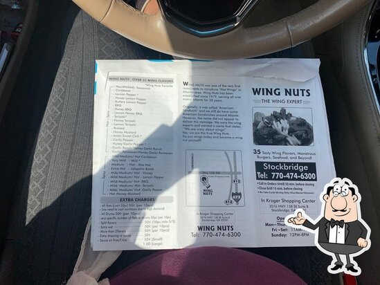 Menu at Wingnuts restaurant, Stockbridge, GA-138