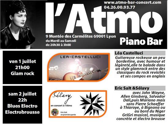 Menu at Atmosphere pub & bar, Lyon