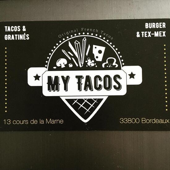 Menu at My Tacos restaurant, Bordeaux