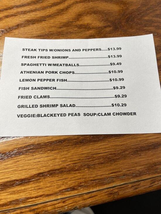 Menu at Auburndale Main Street Diner cafe, Auburndale