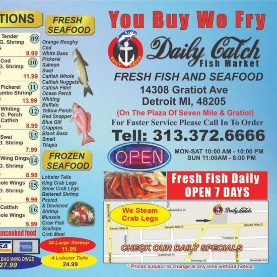 Daily Catch Fish Market in Detroit - Restaurant reviews