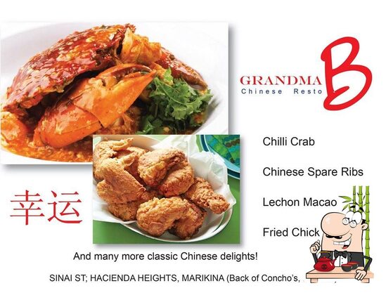Granma B Chinese Resto, Marikina - Restaurant menu, prices and reviews