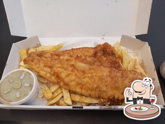 Menu at Mrs M's chip shop restaurant, Skegness