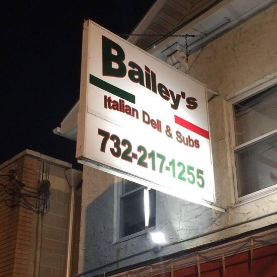 Menu at Bailey's Italian Deli, Keyport