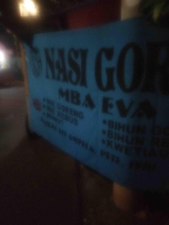 Menu at Nasi goreng mba eva restaurant, Jakarta