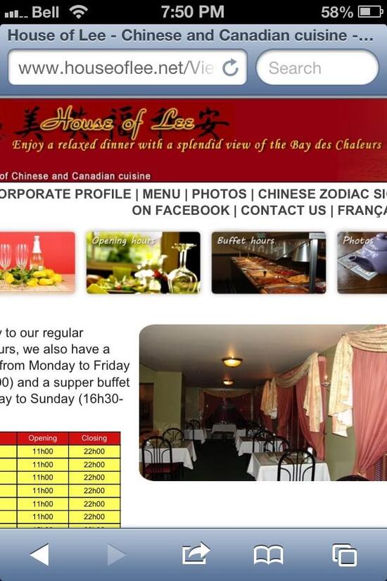 Menu at House Of Lee restaurant, Bathurst, 315 Main St