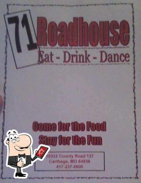 Menu at 71 Roadhouse restaurant, Carthage