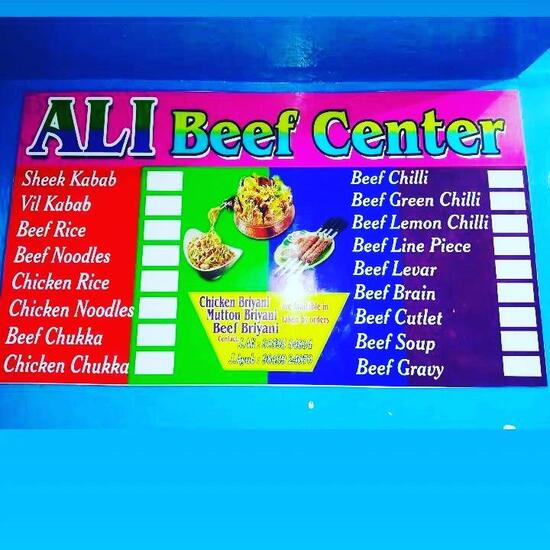 Menu at Ayub Ayub, Vellore