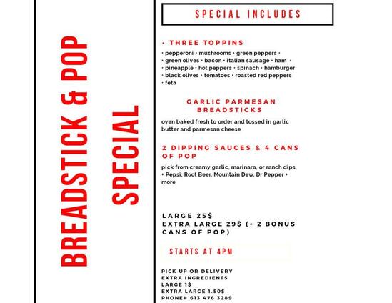Menu at Picton Pizzeria, Prince Edward, 135 Picton Main St
