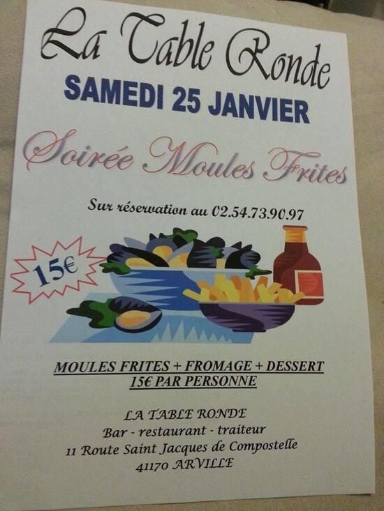 Menu at La Table Ronde Eurl pub & bar, Arville