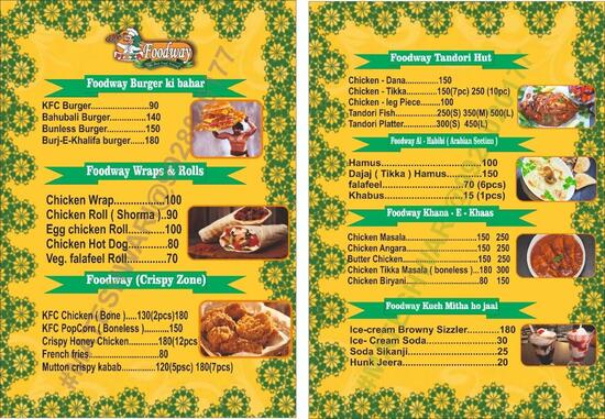 Menu at Foodway Restaurent (non-veg), Banswara