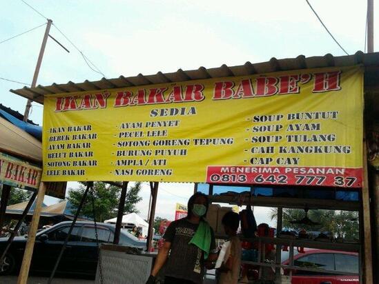 Menu at Ikan Bakar Babeh restaurant, Batam