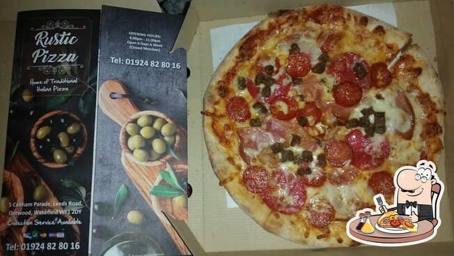 Menu at Rustic Pizza pizzeria, Wakefield