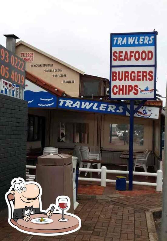Menu at Trawlers restaurant, Jeffreys Bay