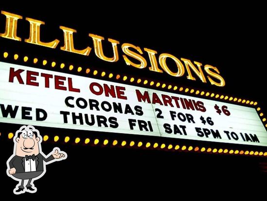 Menu at Illusions Bar and Theater, Baltimore