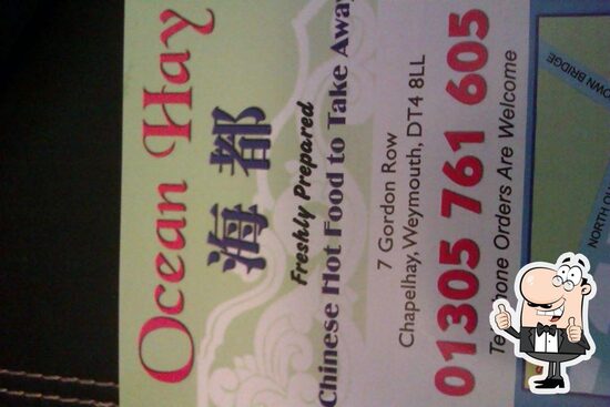Menu at Ocean Hay fast food, Weymouth