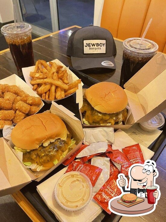 Menu at Jewboy Burgers restaurant, Austin, 5111 Airport Blvd