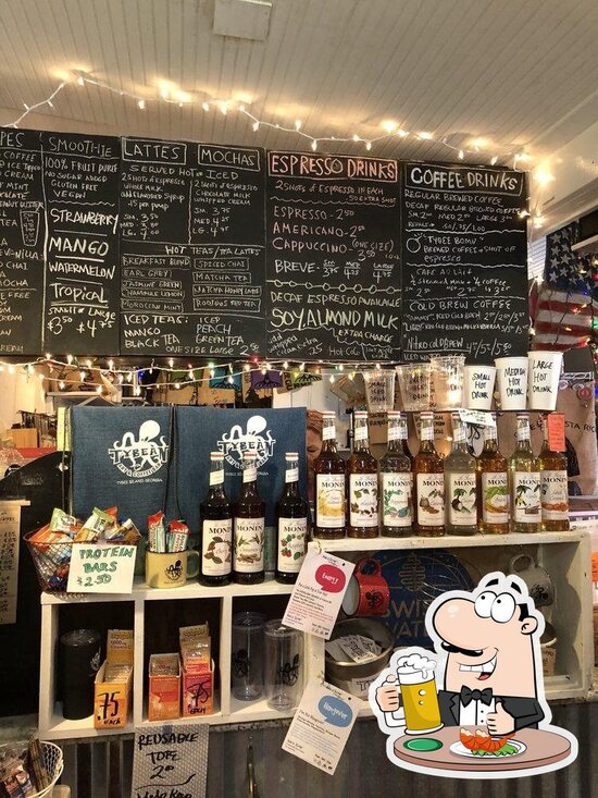 Menu at Tybean Art & Coffee Bar, Tybee Island, Old US Hwy 80