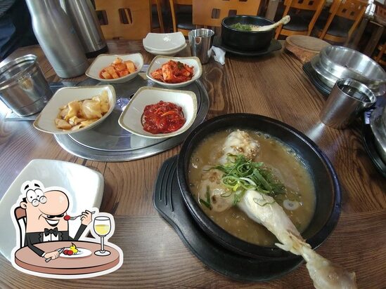 Menu at 용계골녹두반계탕과돌솥밥 restaurant, Jincheon-gun