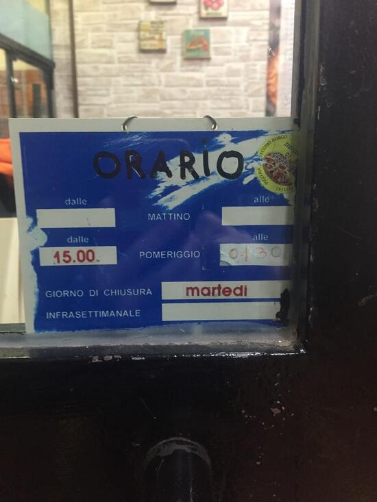 Menu at Pizzeria Al Vecchio Borgo, Palermo