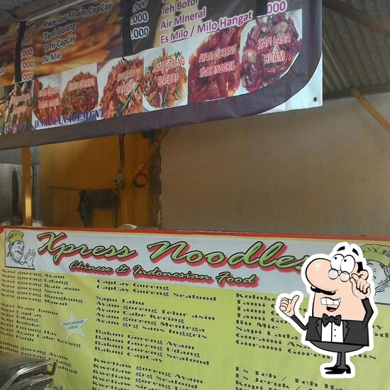 Menu at Express Noodles restaurant, Surabaya