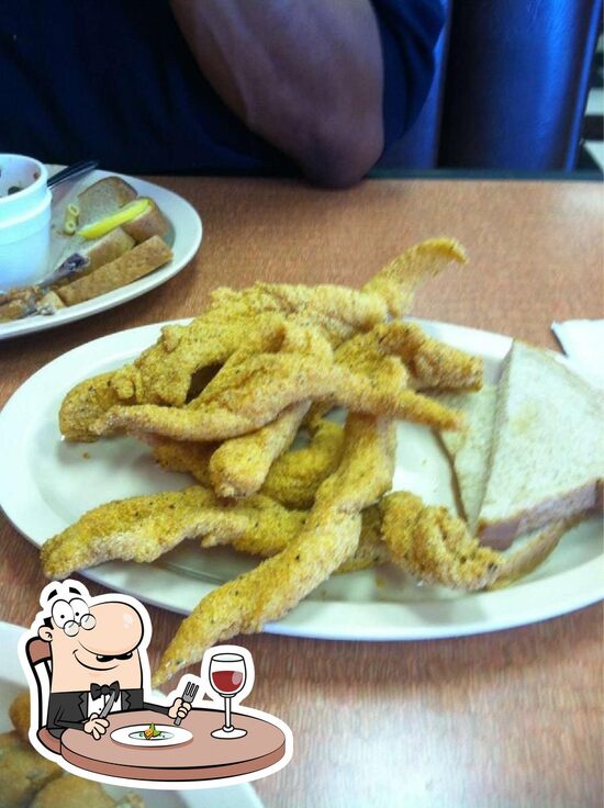 Menu at Lutfi's Fried Fish restaurant, Kansas City, Main St