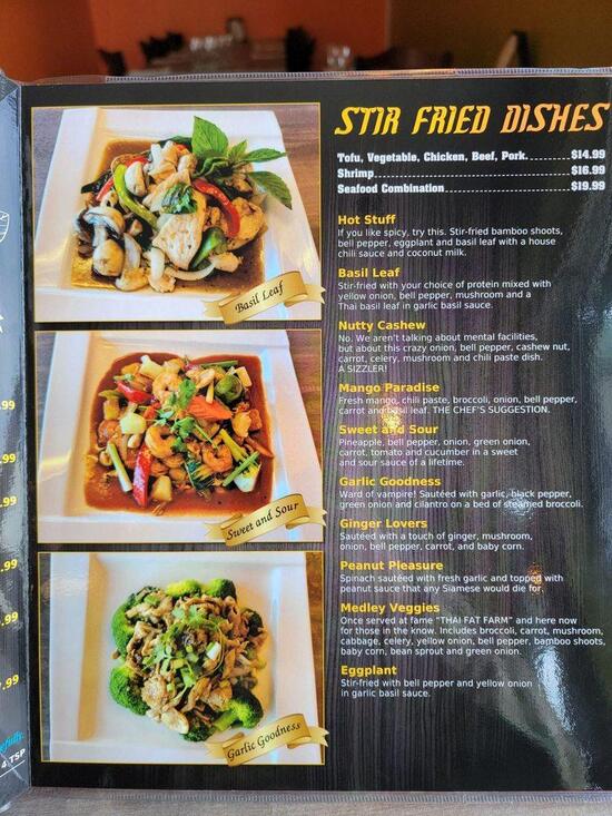 Menu at Esan Zap Thai Cuisine restaurant, Lacey
