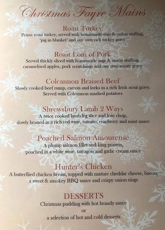 Carta del pub y bar The Stanley Arms, Saint Helens