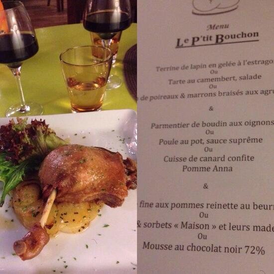 Menu at La Toque à l'Envers restaurant, Saint-Étienne