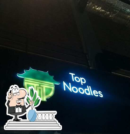 Menu at Top Noodles restaurant, Surabaya