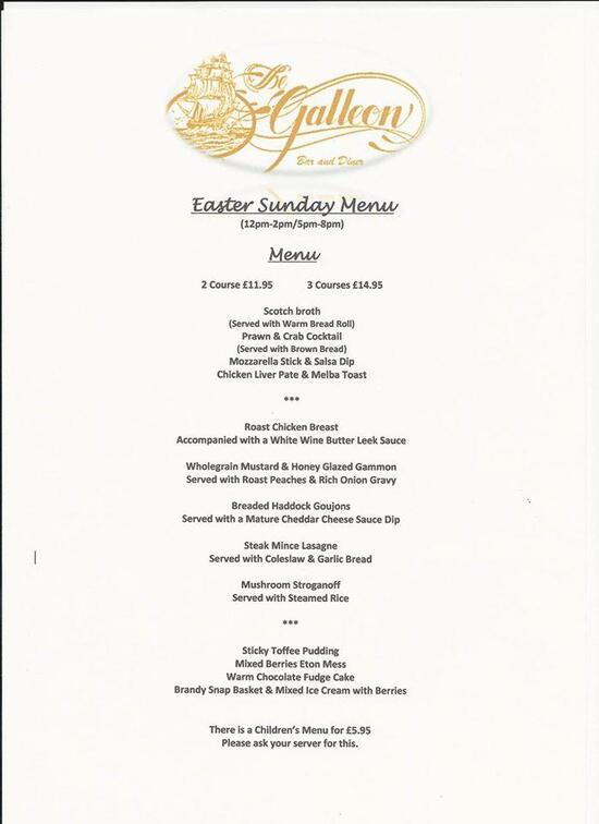 Menu at Bellslea Bar, Fraserburgh