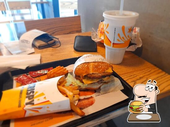 Menu at Carl's Jr. fast food, Monterrey, Av Fundidora 700