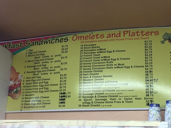 Menu at Mill Road Sweet Shop, Irvington
