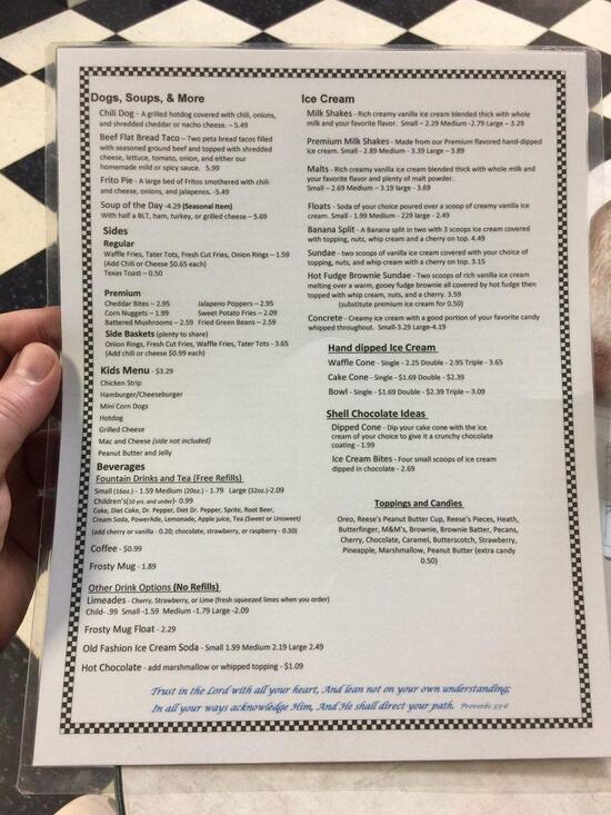 Menu at That Place LLC restaurant, Greenfield