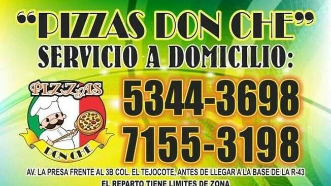 Menu at Pizzas Don Che restaurant, Naucalpan