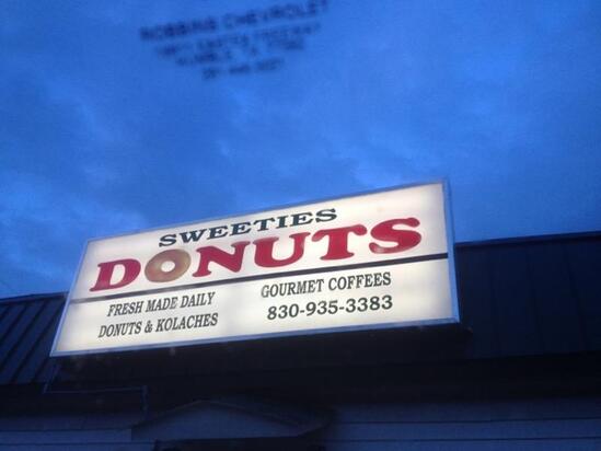 Menu at Sweeties Donuts restaurant, Canyon Lake, FM306
