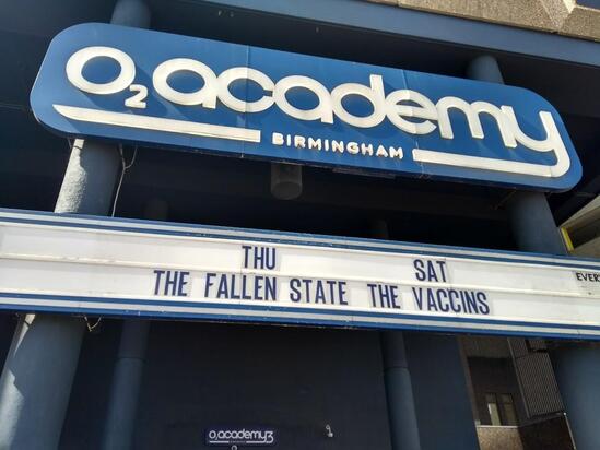 Menu at O2 Academy Birmingham, Birmingham