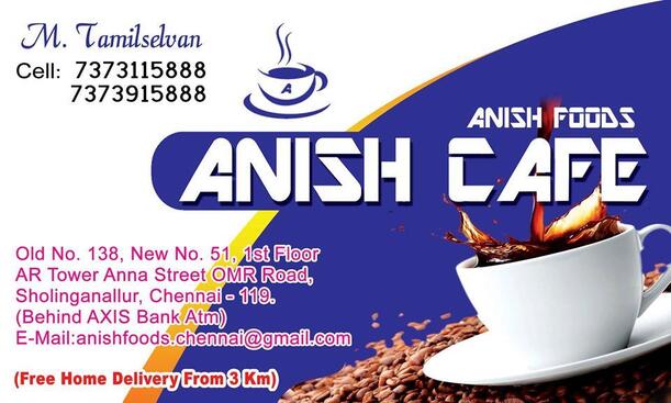Menu at Anish Cafe, Chennai, 51 Ar Tower 1st Floor Old Mahabalipuram ...