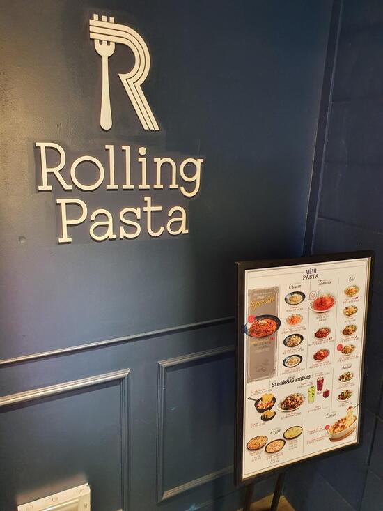 Menu at Rolling Pasta restaurant, Seoul, 5-1 Hwayang-dong