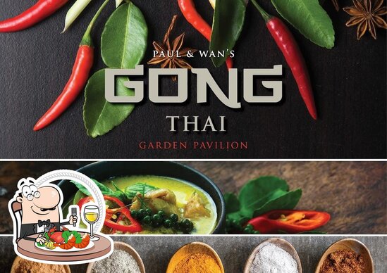 Menu at Gong Thai restaurant, Orange
