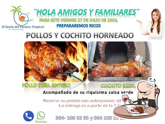 Menu at COCHITO Y POLLO HORNEADOS DOÑA SUSY restaurant, Huehuetán