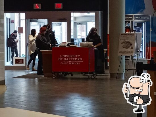 Menu at University Commons cafeteria, Hartford