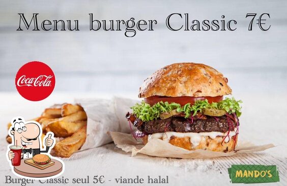 Menu au Mando's fast food, Sèvres