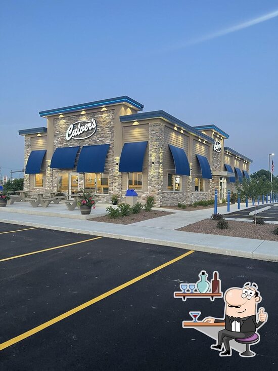 Menu at Culver’s fast food, Hammond