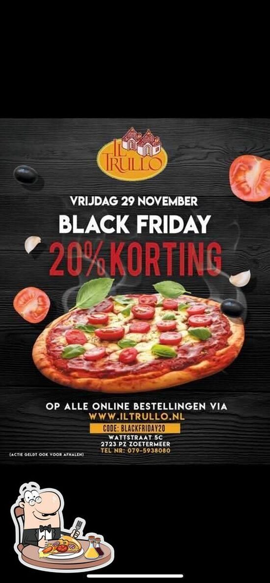 Menu at Il trullo, Zoetermeer